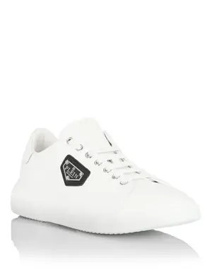 Philipp Plein Leather Lo-top Sneakers - White