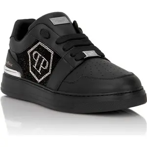 Philipp Plein Crystal Hexagon" Low-top Sneakers - Black/black