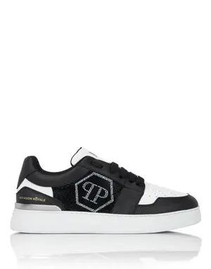 Philipp Plein Crystal Hexagon" Low-top Sneakers - Black/white
