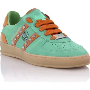 Philipp Plein Low-top Sneakers Retro Rebel Leather Unisex Green