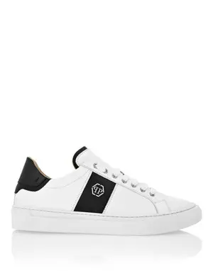 Philipp Plein Leather Lo-top Sneakers Hexagon Performace