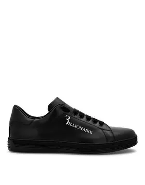 BILLIONAIRE Logo Lace-up Low-top Sneakers - Black
