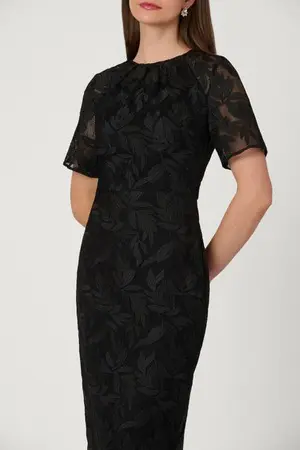 Shoshanna Midnight Basketweave Lace Montague Dress