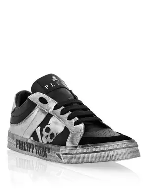 Philipp Plein Retrokickz Low-top Sneakers - Black/silver