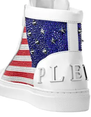 Philipp Plein Mid Top Sneakers Star Studs America