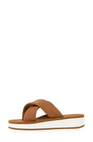 MALVADOS Gwen Criss-cross Platform Slide Sandal