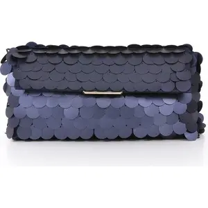 Badgley Mischka Payette Sequin Clutch - Multi Navy