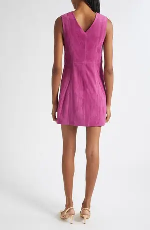 Ulla Johnson Sloane Suede Mini Dress - Iris