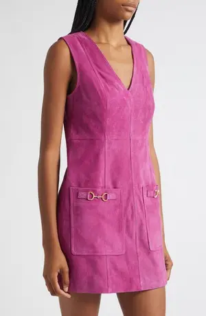 Ulla Johnson Sloane Suede Mini Dress - Iris