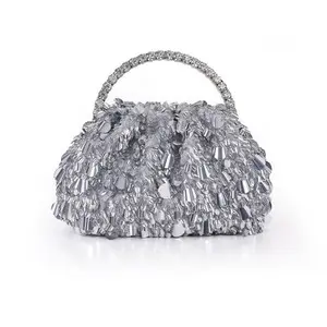 Badgley Mischka Remy Mixed Sequin Pouch Clutch