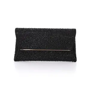 Badgley Mischka Juliet Mixed Crystal Envelope Clutch - Black