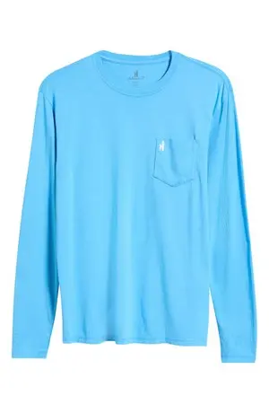 Johnnie-o Blue Agave Long Sleeve Pocket T-shirt