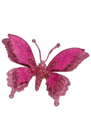MARK ROBERTS Glitter Fantasy Butterfly Clip - Fuschia