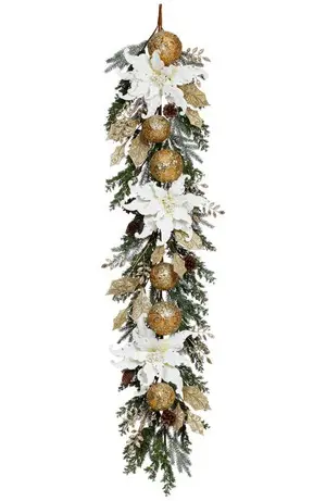 MARK ROBERTS Holiday Floral Garland - Rust