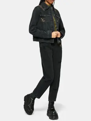 DISTURBIA Abellona Embroidered Denim Jacket