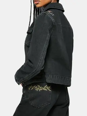 DISTURBIA Abellona Embroidered Denim Jacket