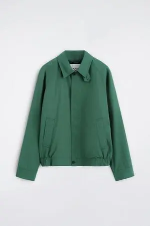 Cos Cotton-nylon Harrington Jacket - Green