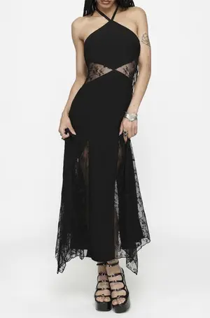 DISTURBIA Endora Lace Side Panel Maxi Dress