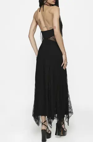 DISTURBIA Endora Lace Side Panel Maxi Dress