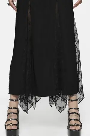 DISTURBIA Endora Lace Side Panel Maxi Dress