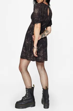 DISTURBIA Cashmere Woodland Moth Mini Dress