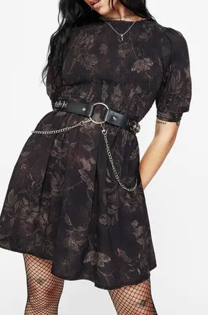 DISTURBIA Cashmere Woodland Moth Mini Dress