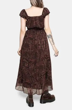 DISTURBIA Kells Lace Trim Midaxi Dress