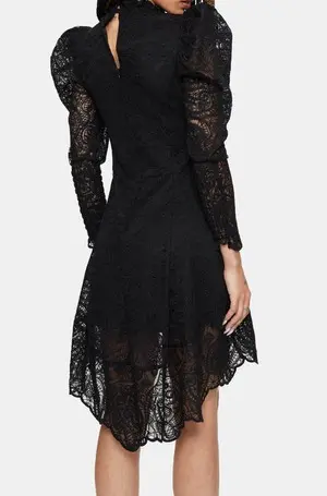 DISTURBIA Lyra High Neck Lace Mini Dress