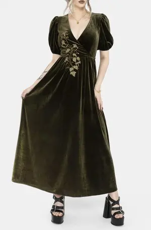 DISTURBIA Noura Floral Dragonfly Midaxi Dress