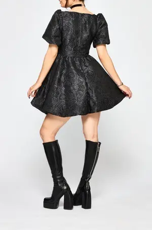 DISTURBIA Nocturna Jacquard Mini Dress