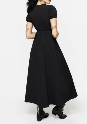 DISTURBIA Taissa Lace Button Up Midaxi Dress