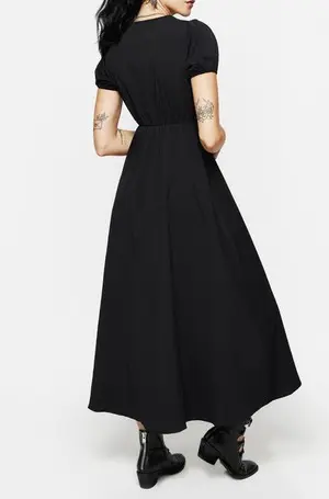 DISTURBIA Taissa Lace Button-up Midi Dress