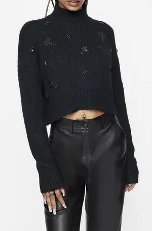 DISTURBIA Phantom Cotton Cross Sweater