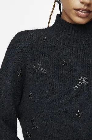 DISTURBIA Phantom Cotton Cross Sweater