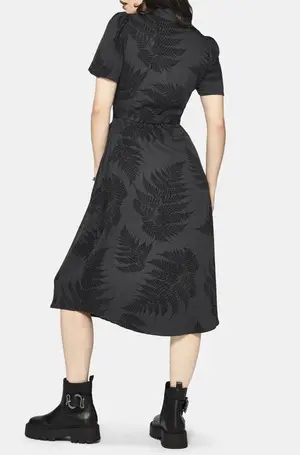 DISTURBIA Ruin Fern Button Midi Shirt Dress