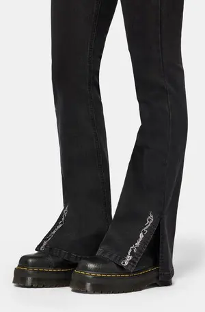 DISTURBIA Reina Celestial Denim Kick Flare Jean