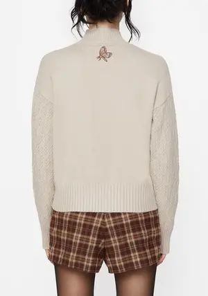 DISTURBIA Enya Acorn Cable Knit Sweater