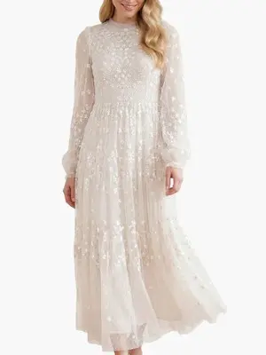NEEDLE & THREAD Clover Long Sleeve Maxi Gown