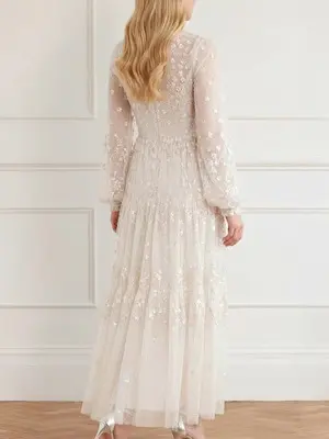 NEEDLE & THREAD Clover Long Sleeve Maxi Gown