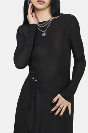DISTURBIA Bellamira Ring Waist Midi Dress