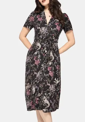 DISTURBIA Merunicorn Enchanted Forest Shirt Dress