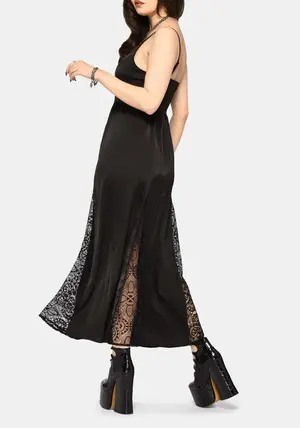 DISTURBIA Cami Lace Godet Maxi Dress