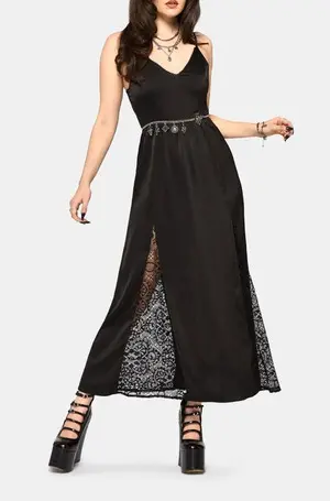 DISTURBIA Cami Lace Godet Maxi Dress