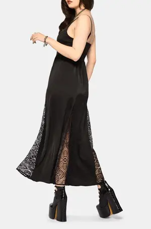 DISTURBIA Cami Lace Godet Maxi Dress