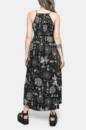 DISTURBIA Trinity Moon Halterneck Midaxi Dress