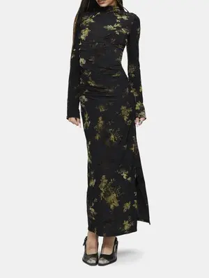 DISTURBIA High-neck Maxi Dress