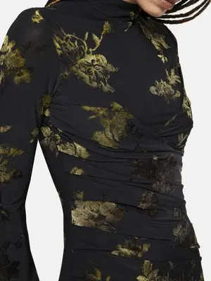 DISTURBIA High-neck Maxi Dress