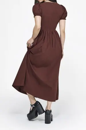 DISTURBIA Arianwen Embroidered Midaxi Dress