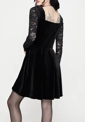 DISTURBIA Long Sleeve Flared Mini Dress