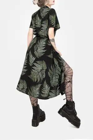 DISTURBIA Fern Midi Shirt Dress